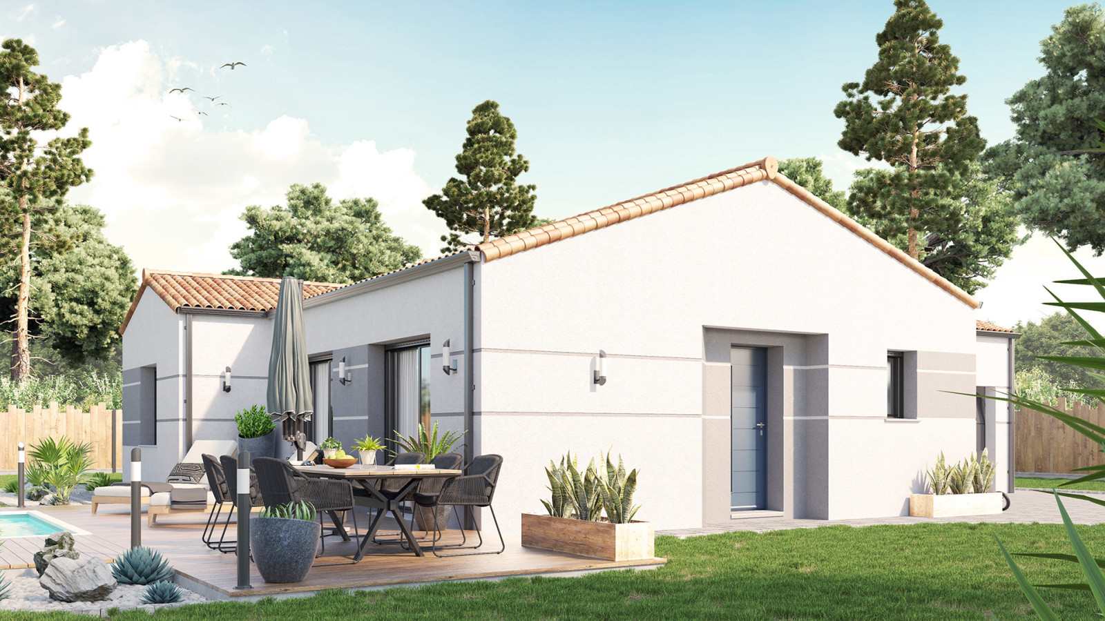 Modèle BREM SUR MER : Maison de plain-pied 3 chambres avec un garage ...
