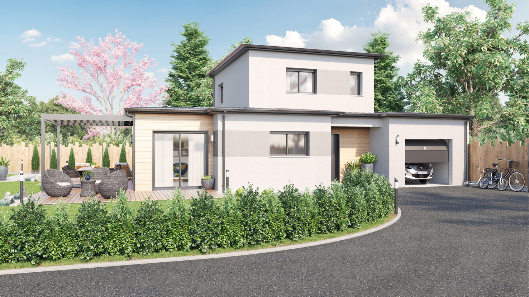 Modèle CRISTAL : Maison à étage 3 chambres avec un garage - Maisons Ericlor